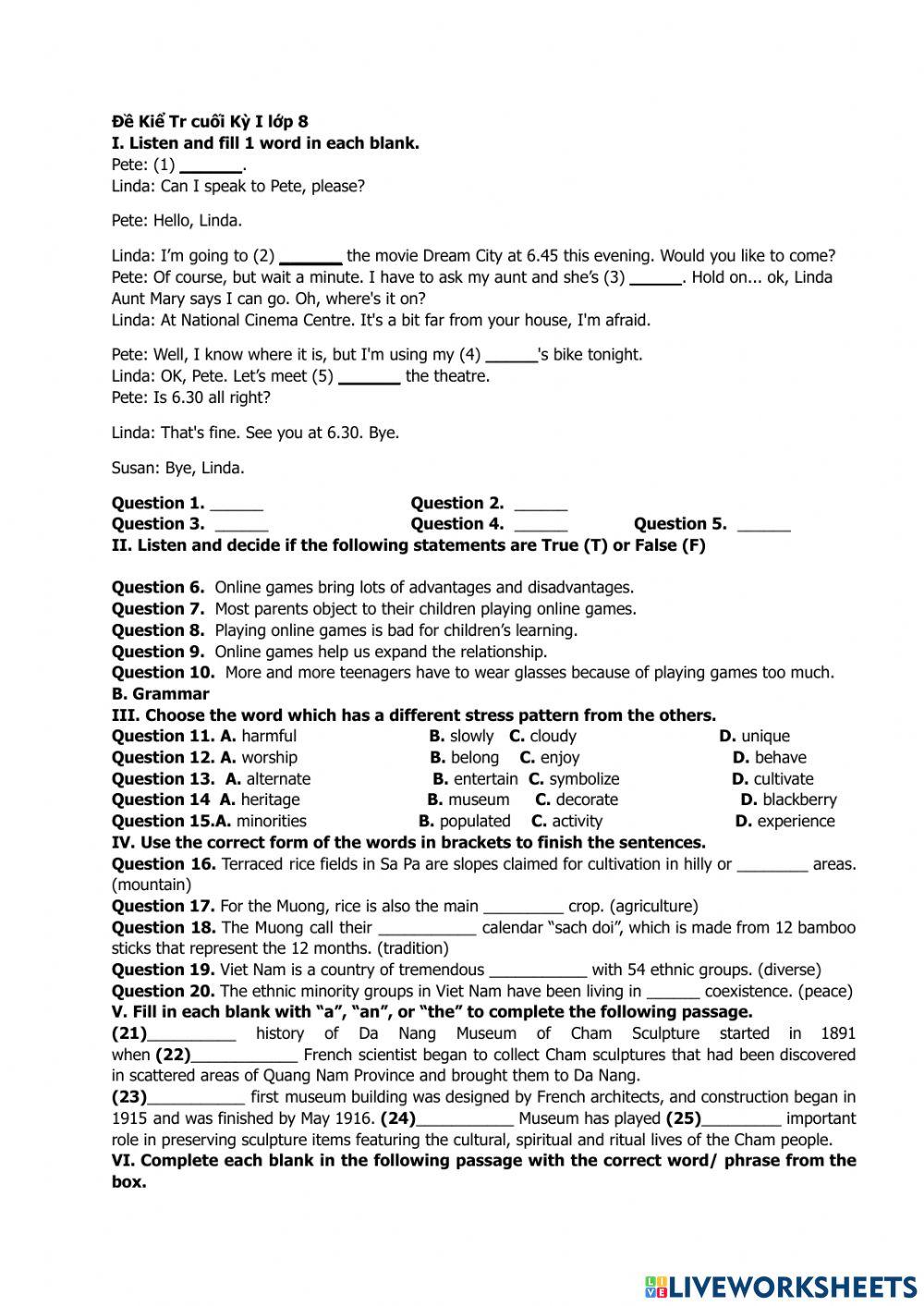 2220530 | De 1 ky 1 lop 8 | dangthiha | LiveWorksheets