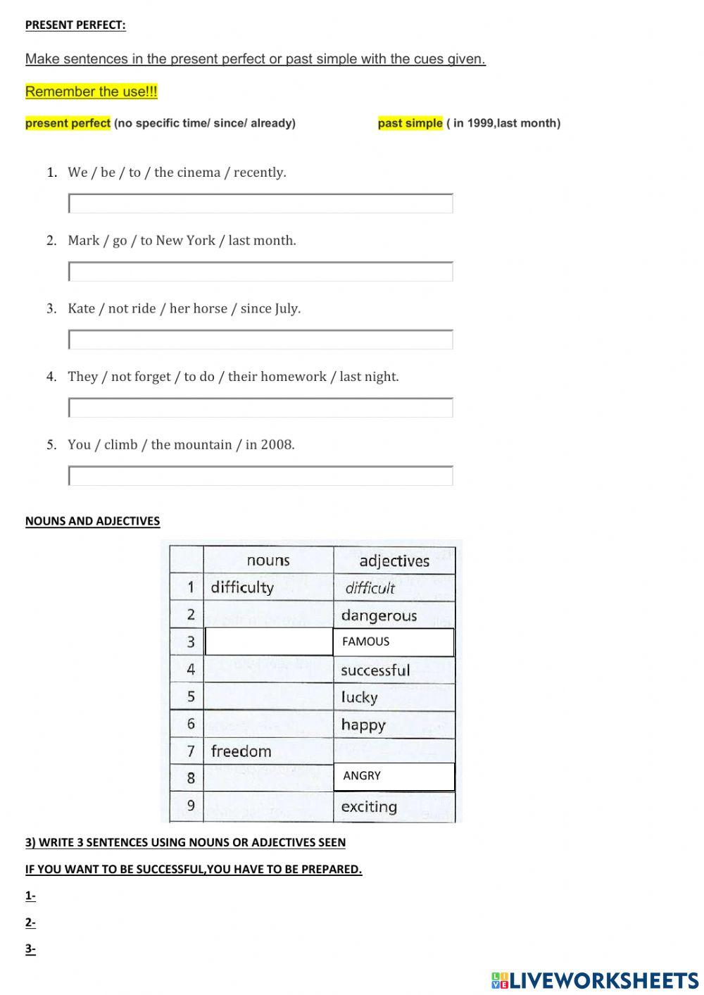 K online worksheet for 3ero | Live Worksheets
