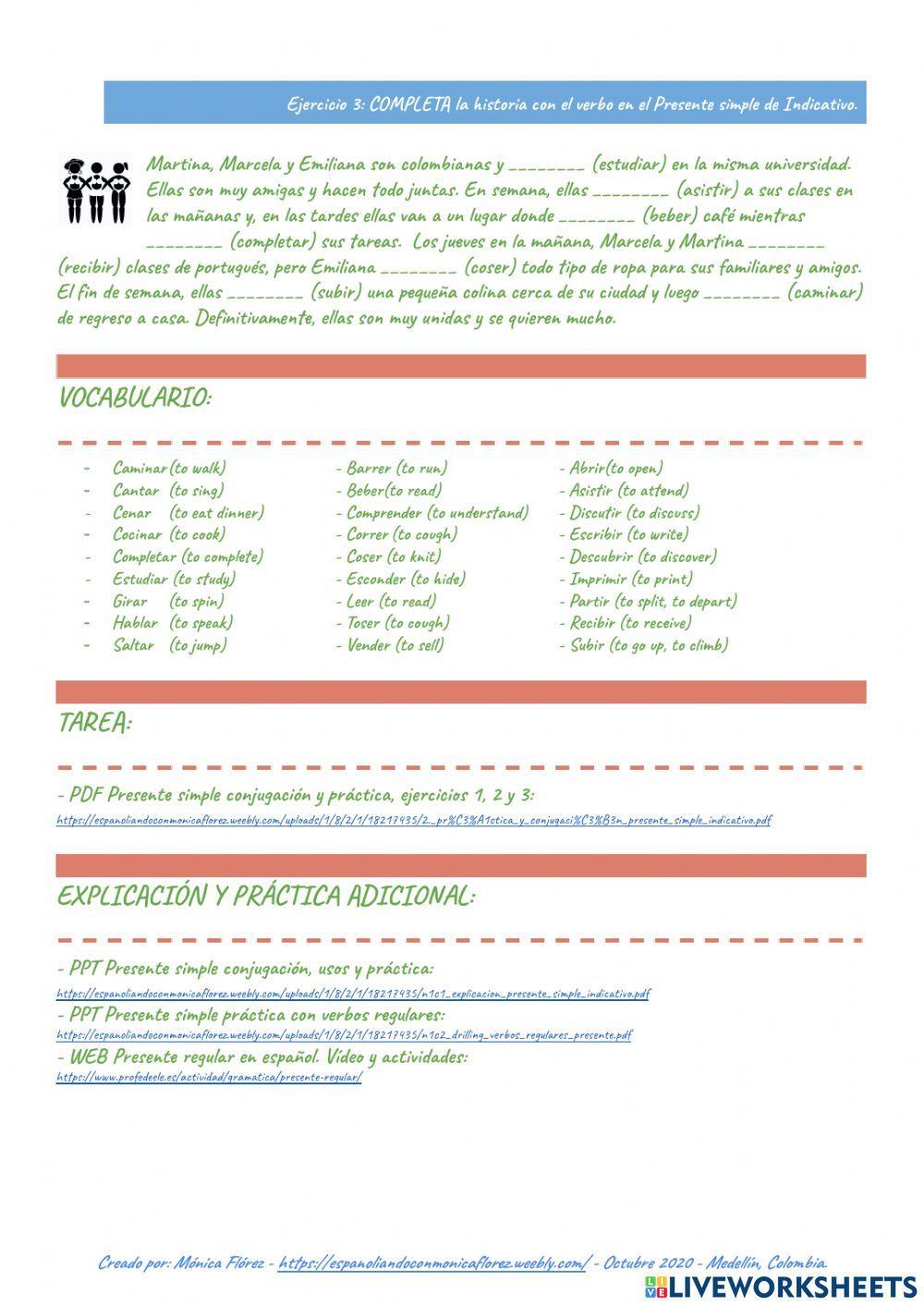 Presente Simple… | Free Interactive Worksheets | 2220766