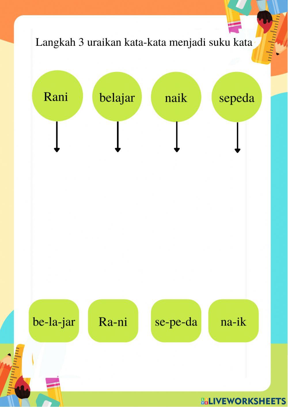 Membaca worksheet for 1 | Live Worksheets