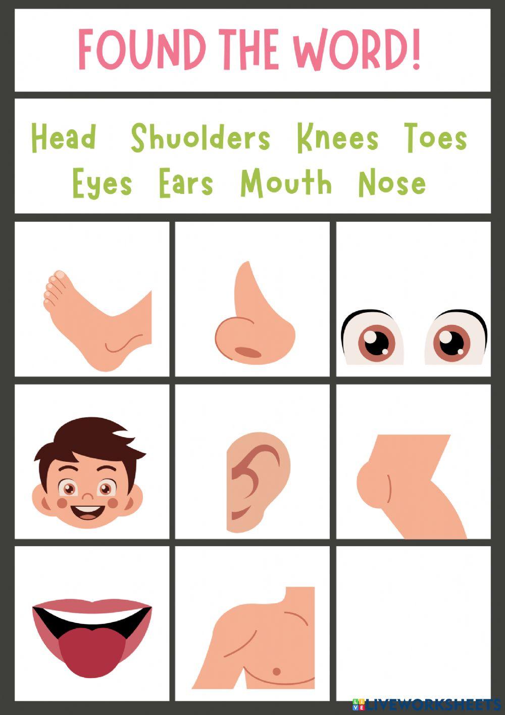 My body online exercise for Tercero de Primaria | Live Worksheets