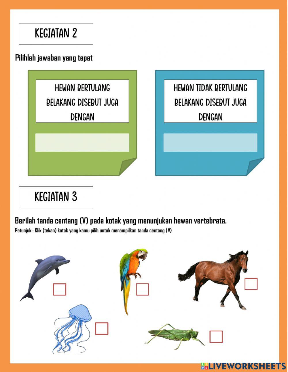 Liveworksheet-IPA-Kelas 5 Tema 1 Subtema 1 Pembelajaran 1-K7 online exercise for | Live Worksheets