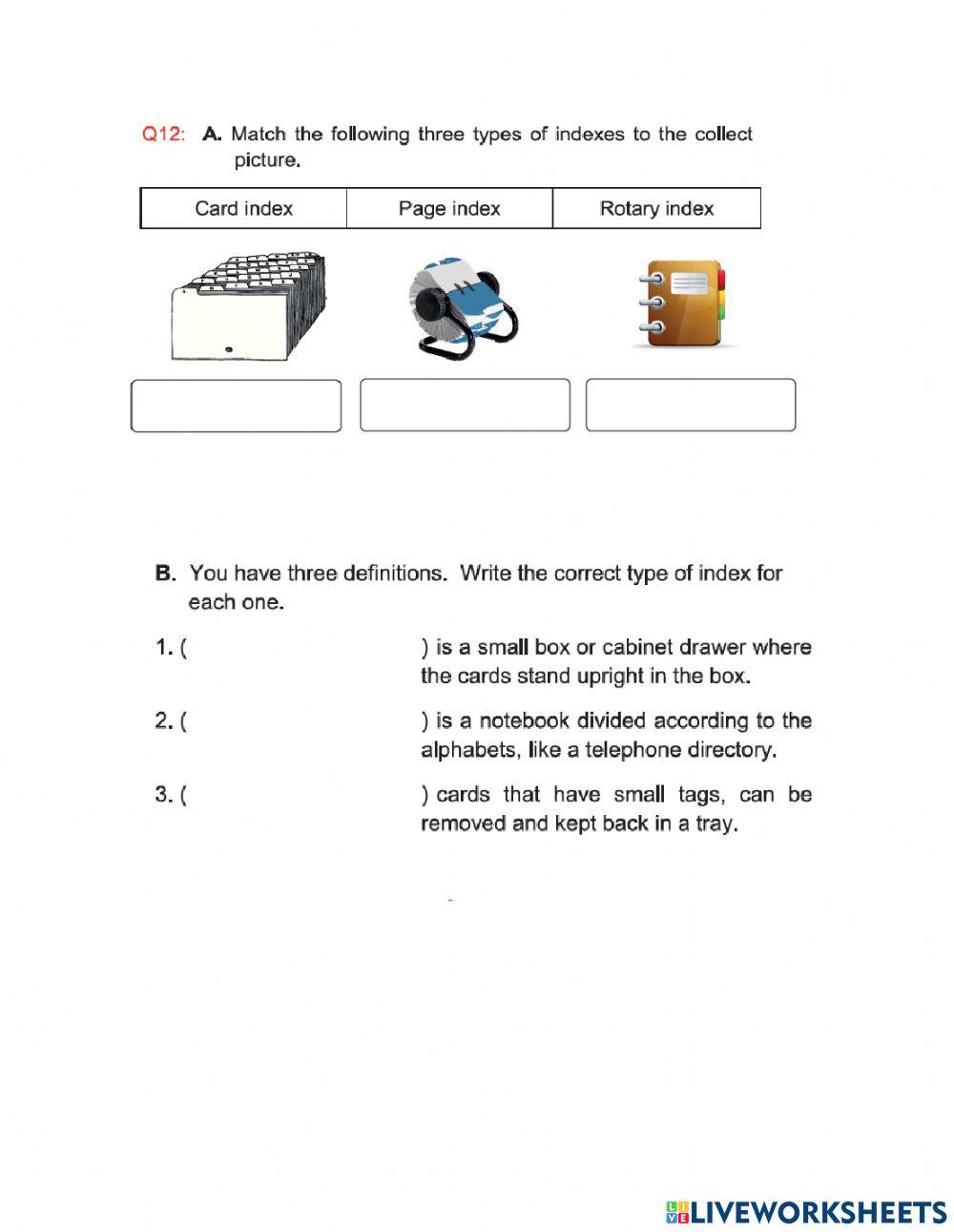 111op worksheet | Live Worksheets