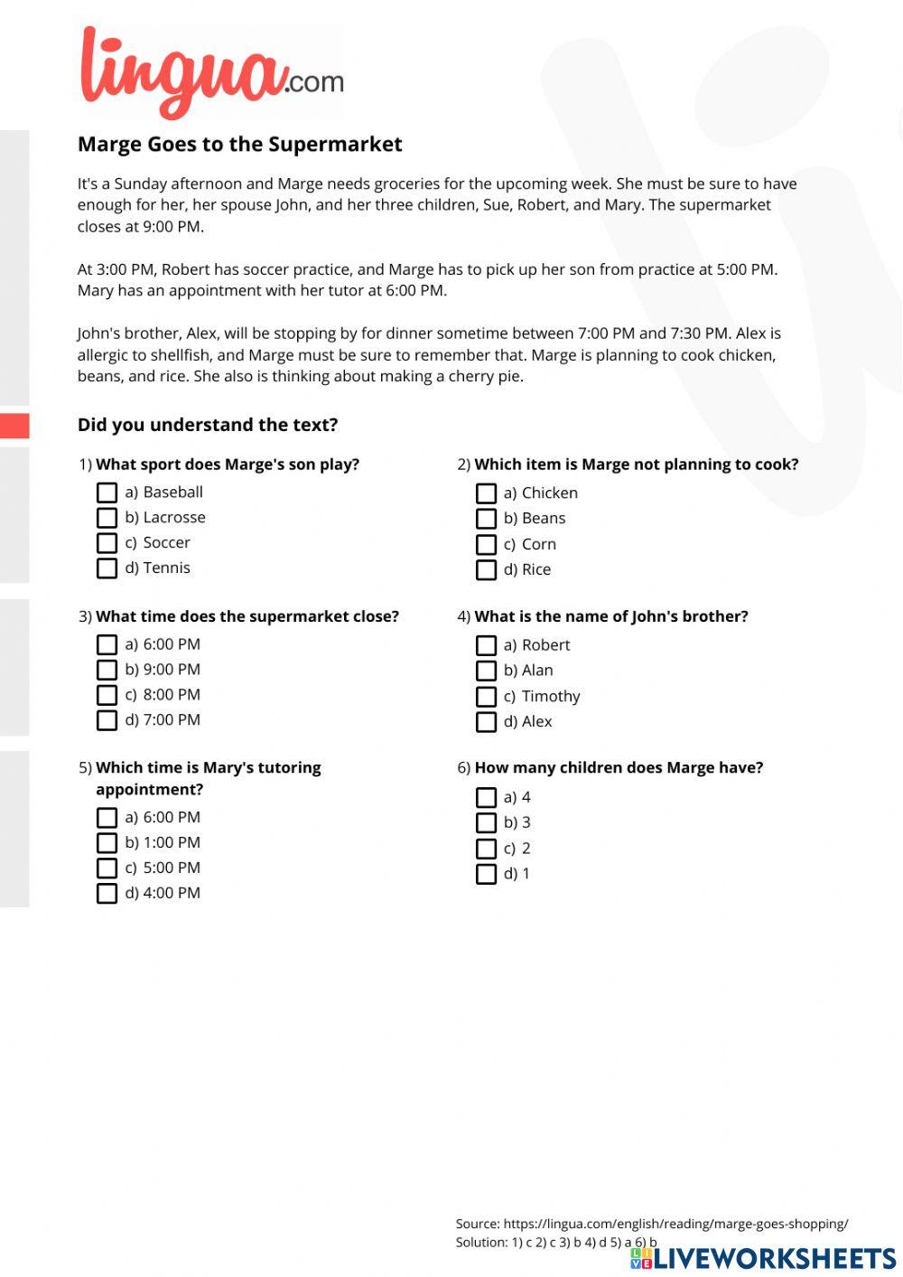 Listening B1 online practice | Live Worksheets