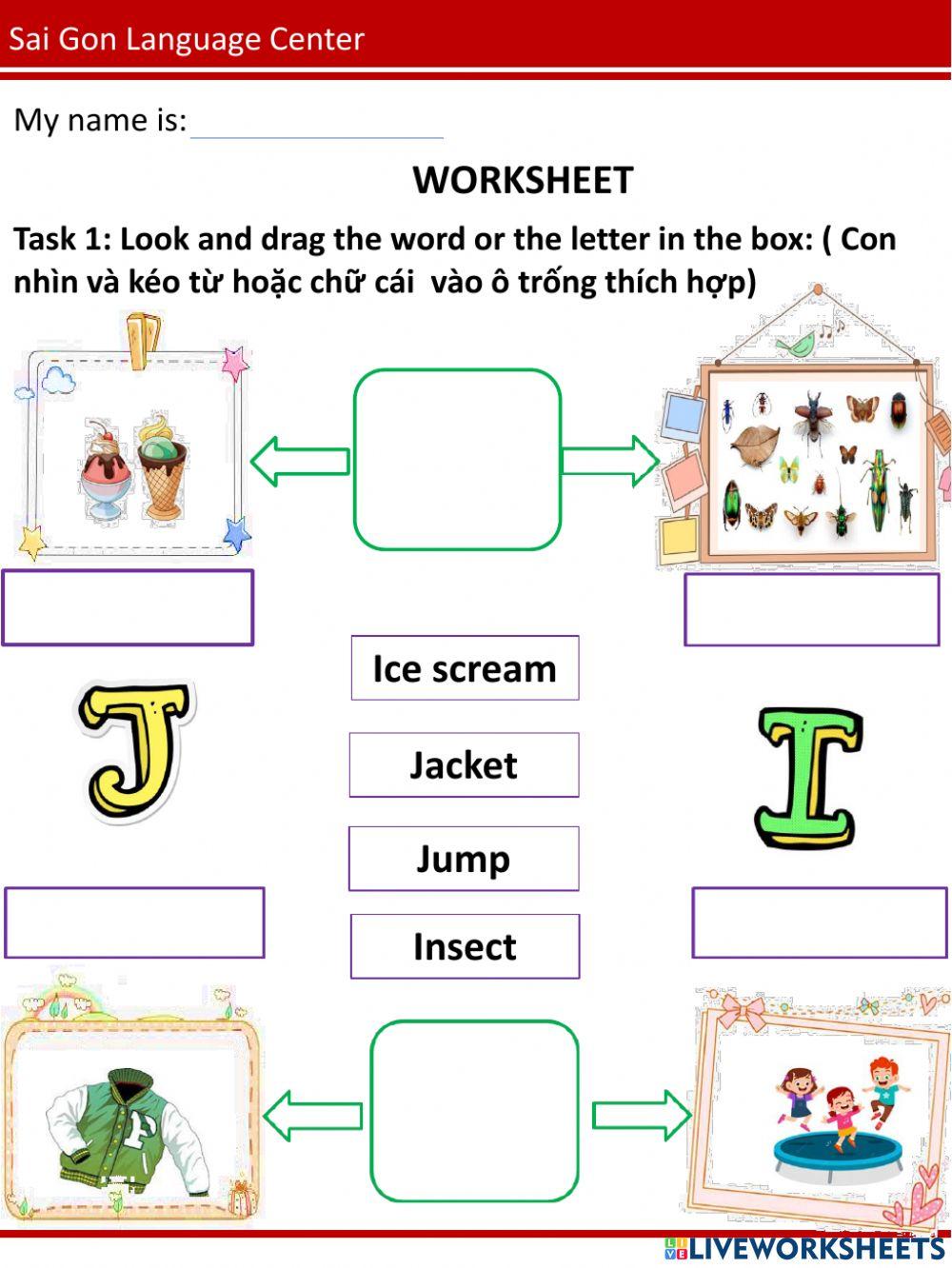 Letter I J | Diemnguyen00 | Live Worksheets