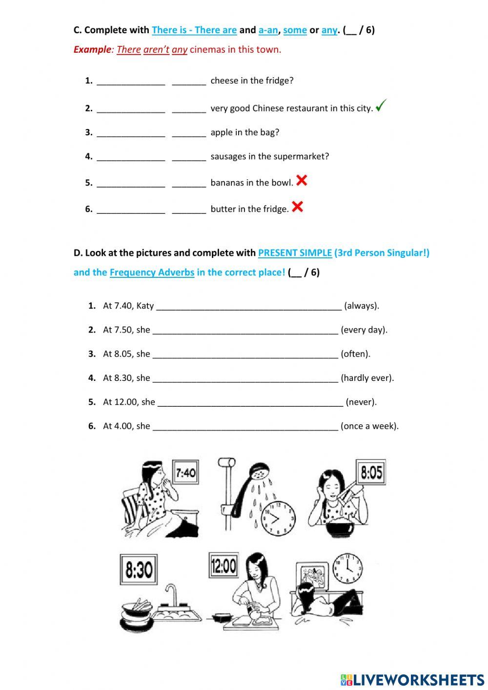 Elementary - t1 - ge worksheet | Live Worksheets