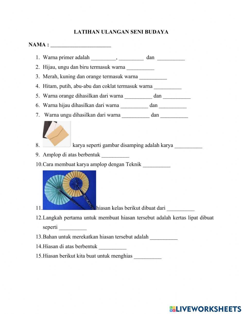2223258 | Seni budaya | Alkenzie | LiveWorksheets