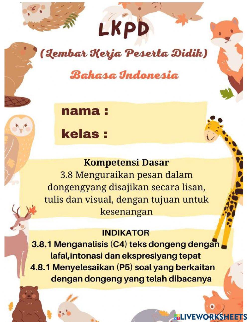 Lkpd bind rpp2 worksheet | Live Worksheets