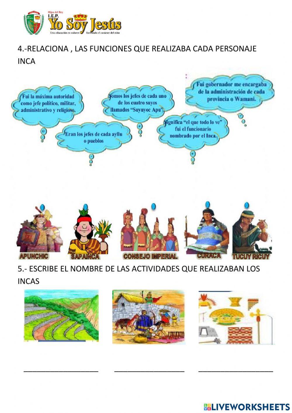 Imperio Inca | LiveWorksheets | 2223500
