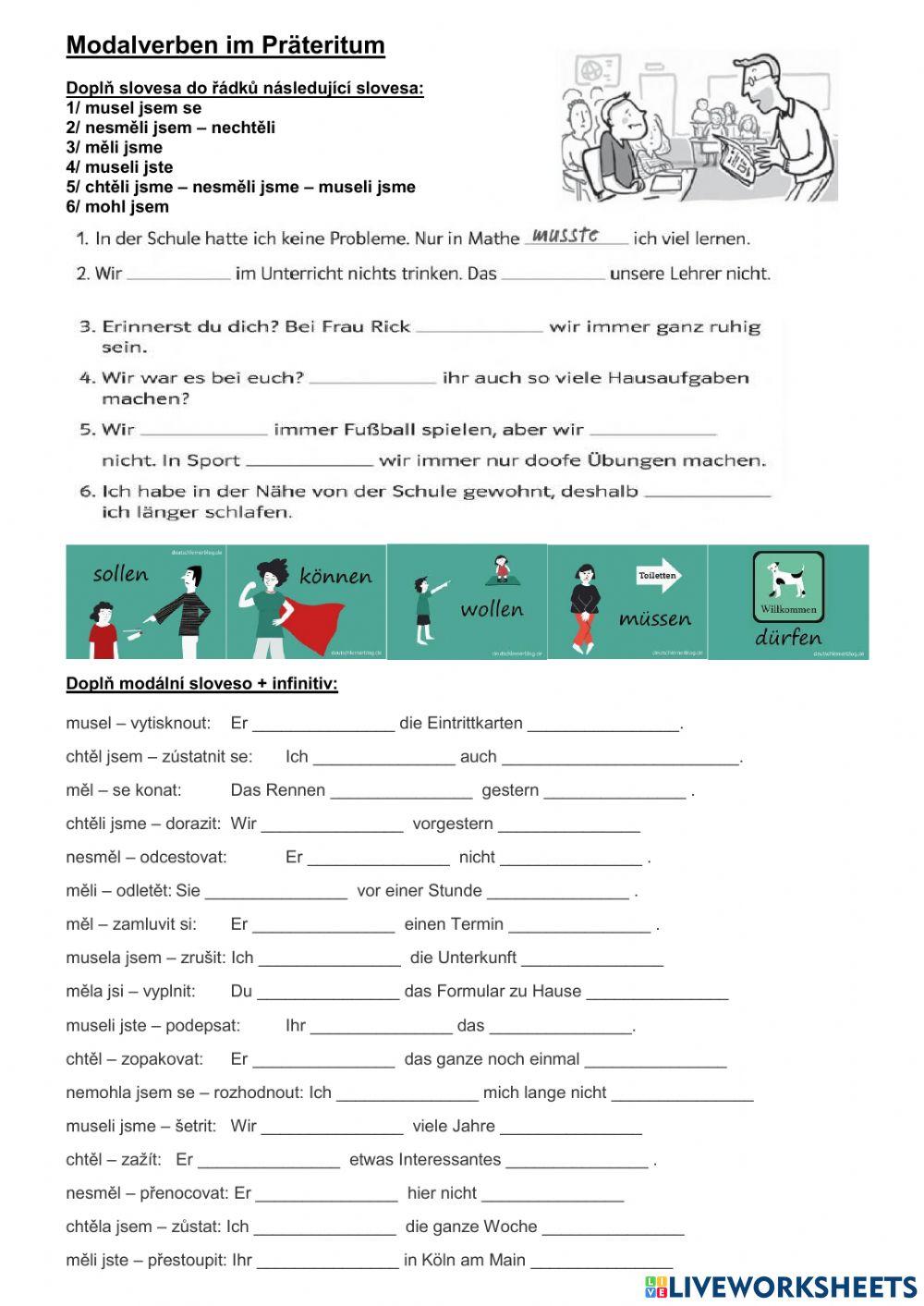 Modalverben im Präteritum online exercise for | Live Worksheets