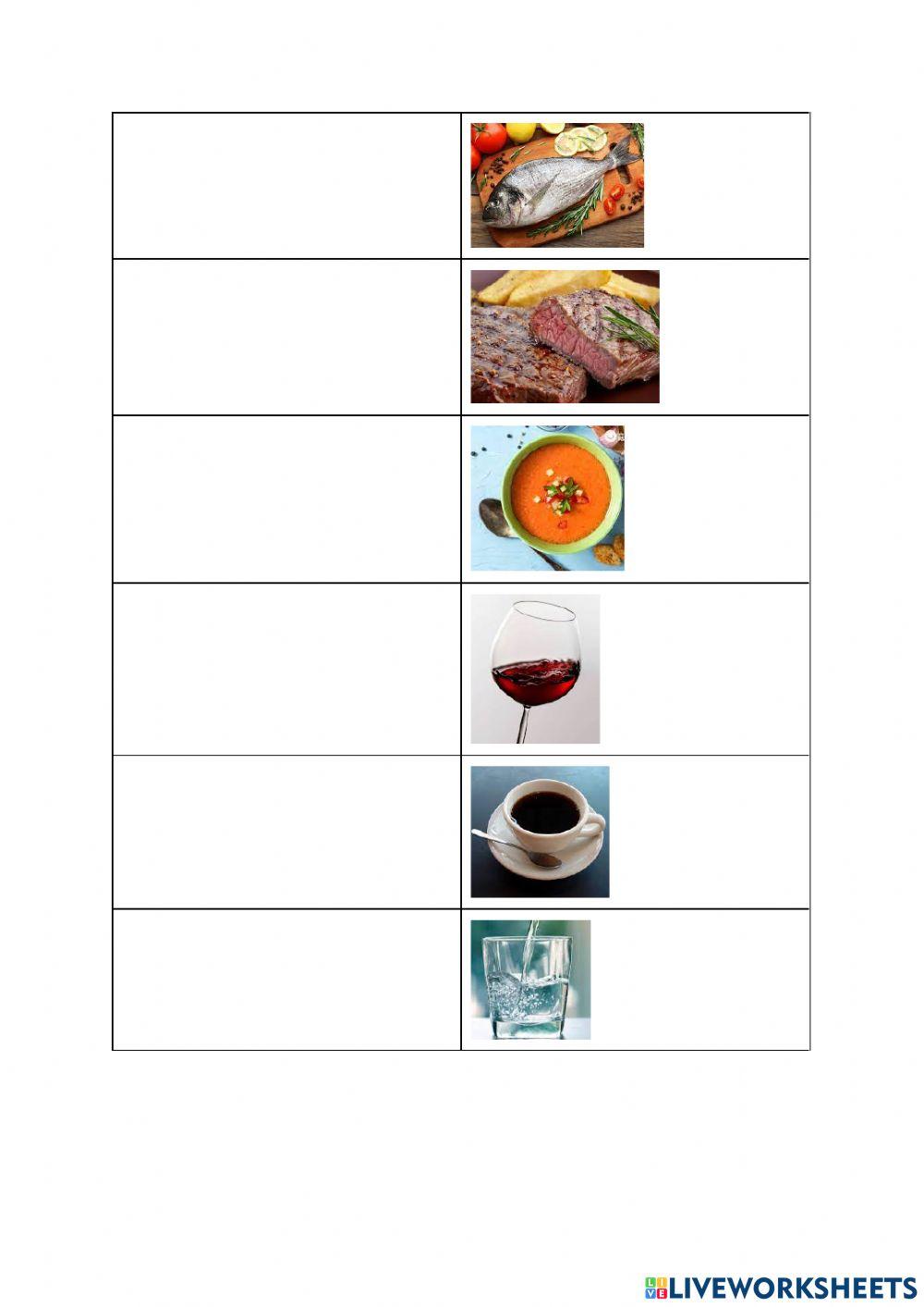 Ficha 2: Comida española worksheet | Live Worksheets