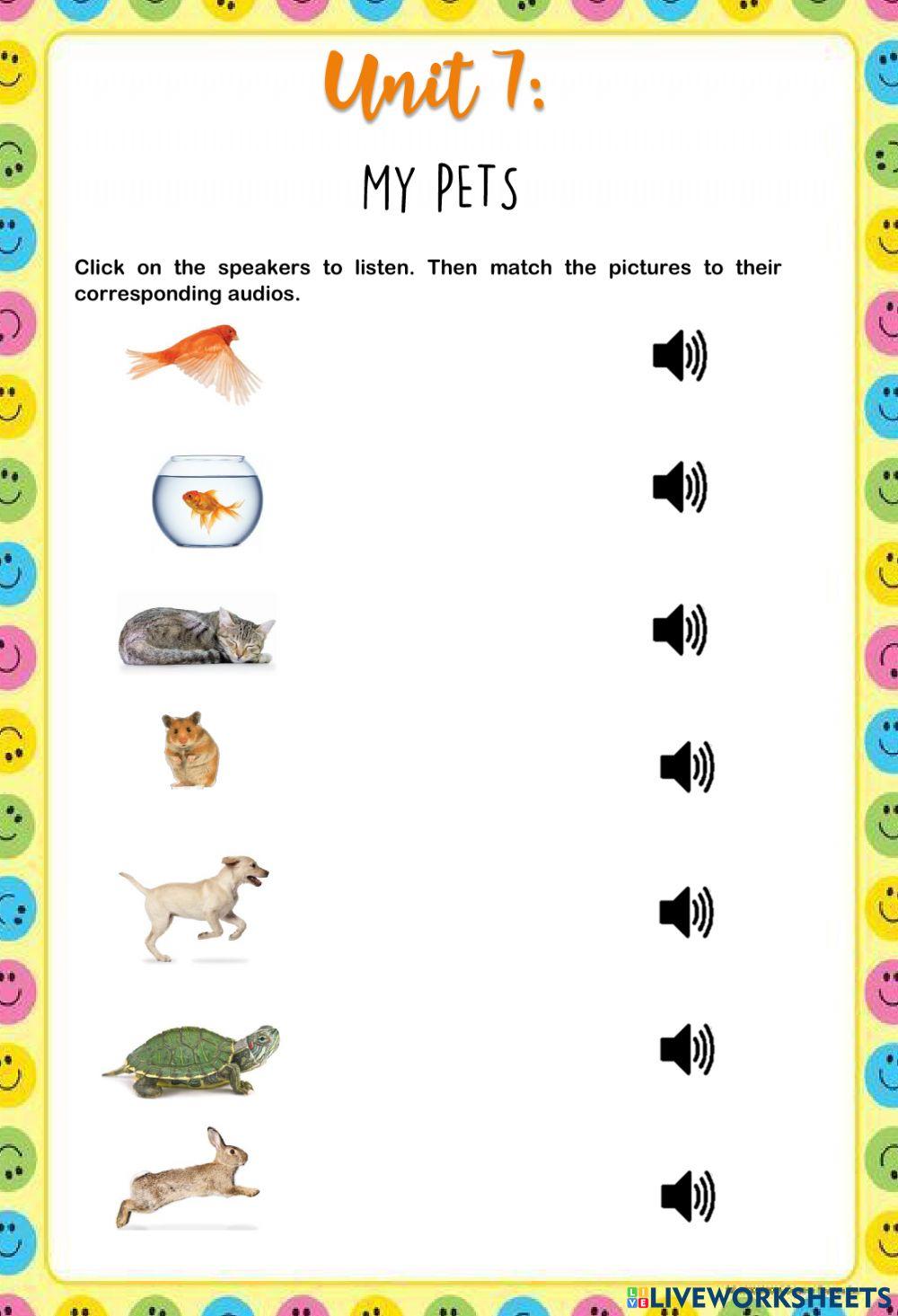 My pet | Free Interactive Worksheets | 2223911