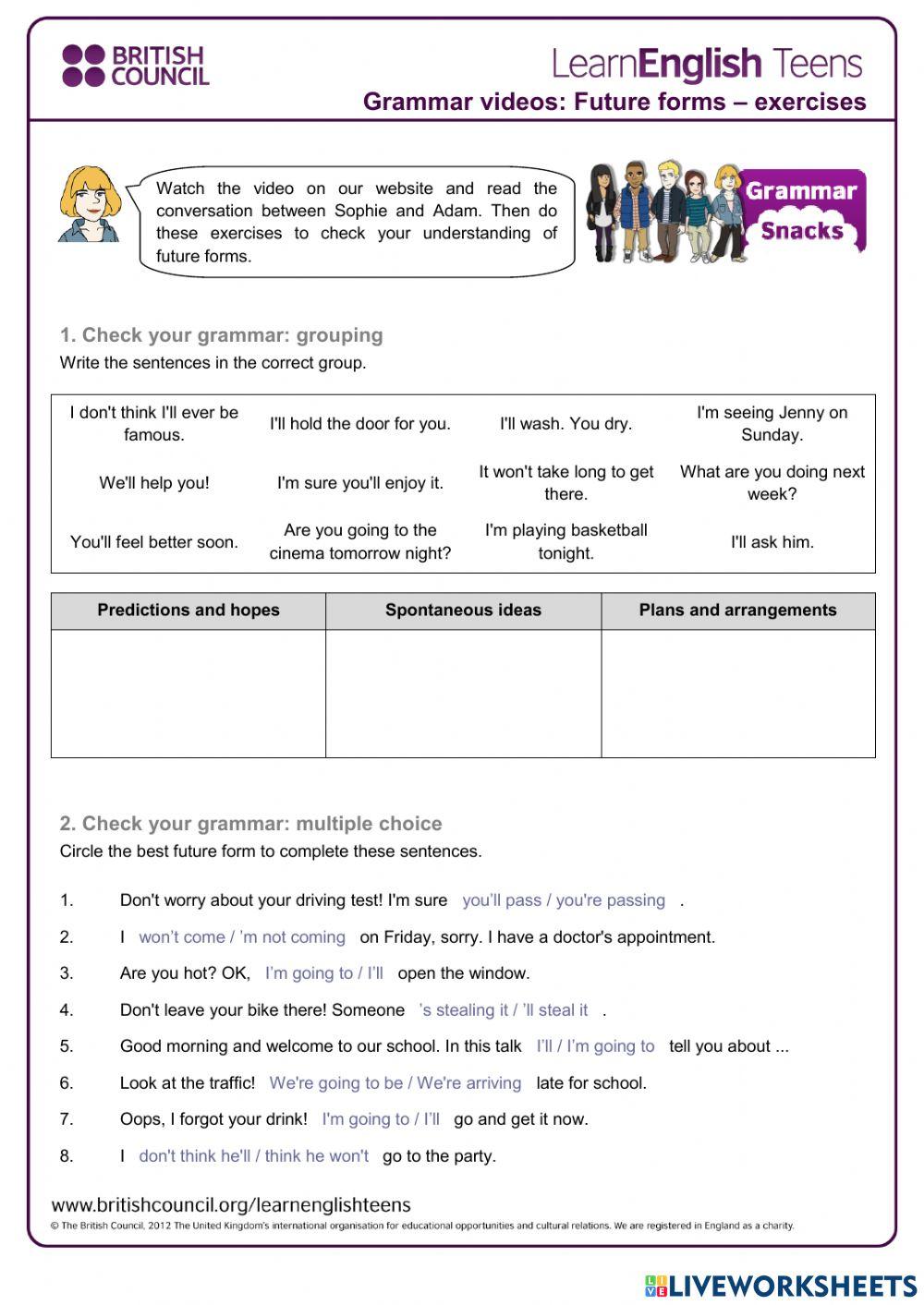 Grammar - used to interactive worksheet | Live Worksheets