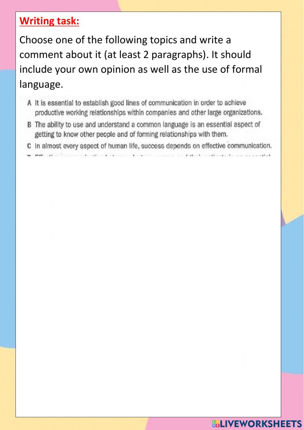 Agus's Test worksheet | Live Worksheets