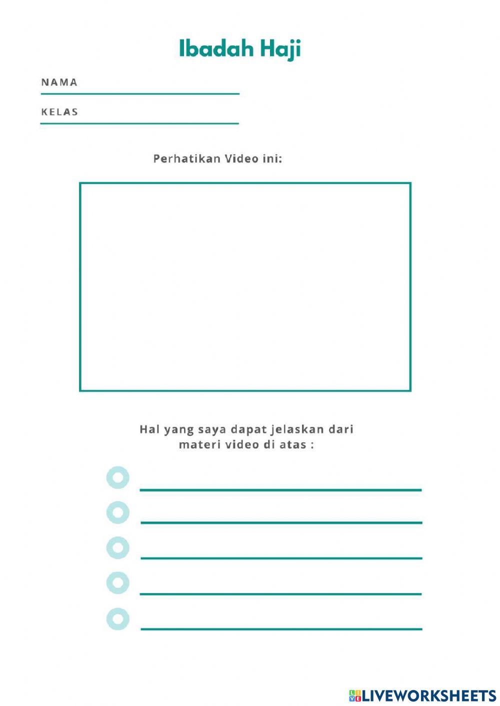 Ibadah Haji | Free Interactive Worksheets | 2224222