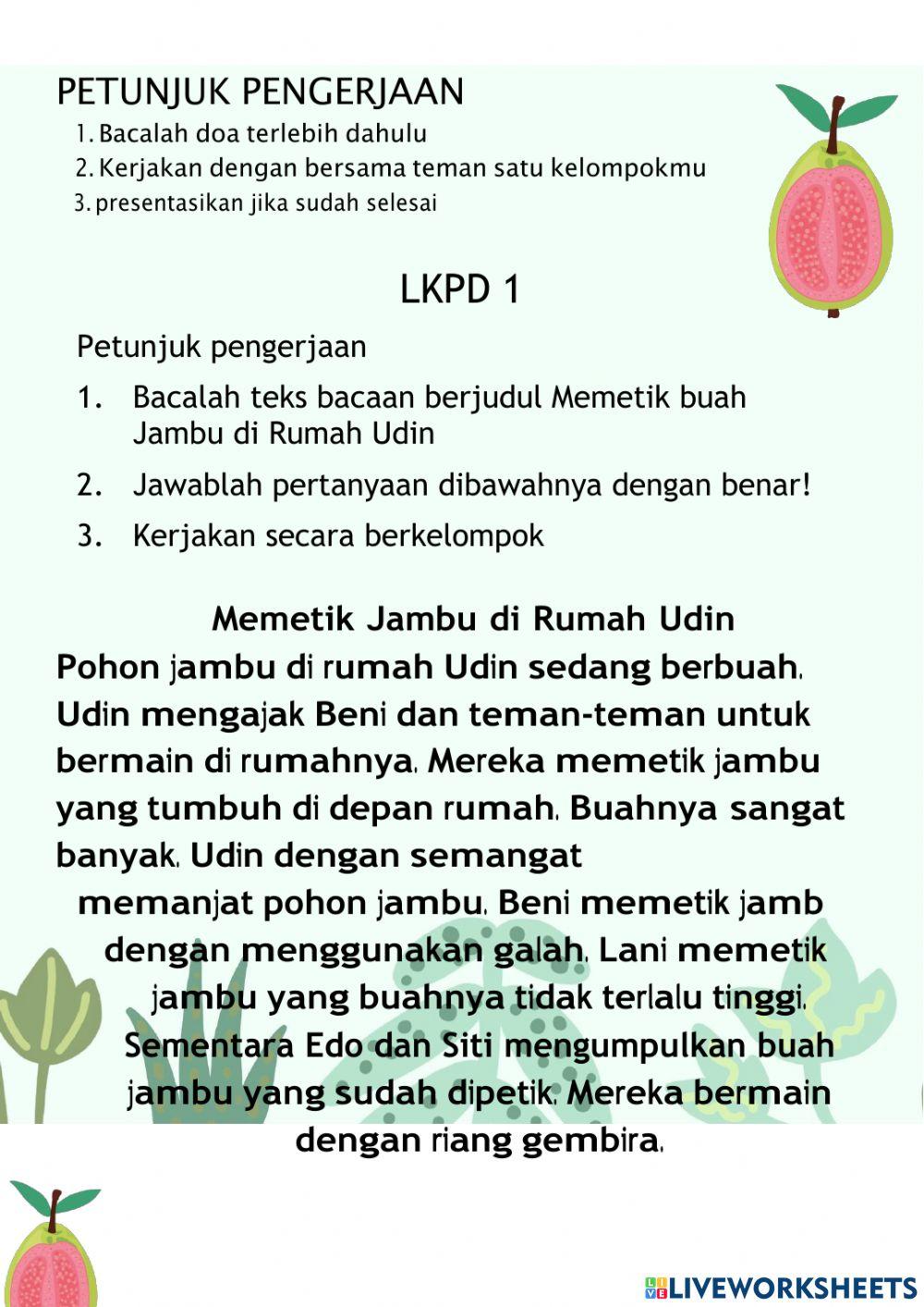 Lkpd tema 2 online pdf worksheet | Live Worksheets