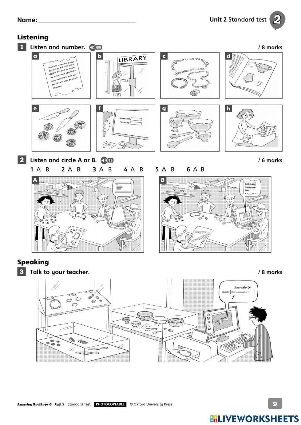 Rooftops 6- Uni… | Free Interactive Worksheets | 2889899