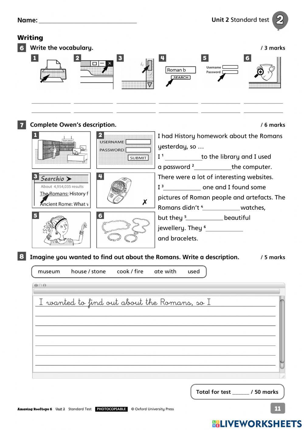 Rooftops 6- Uni… | Free Interactive Worksheets | 2889899