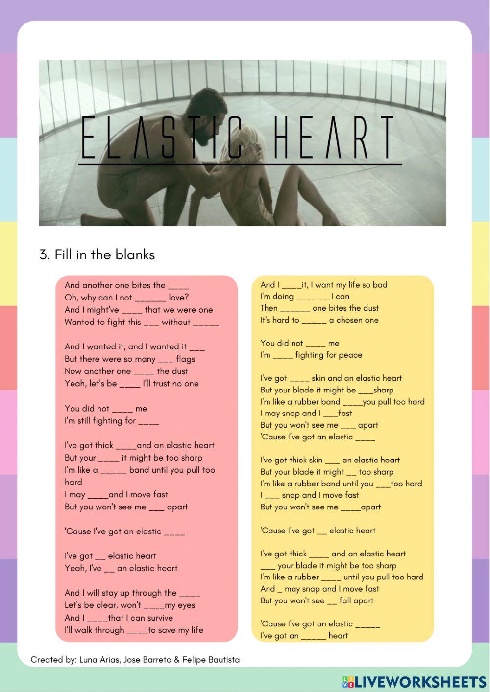 Elastic heart- sia interactive worksheet | Live Worksheets