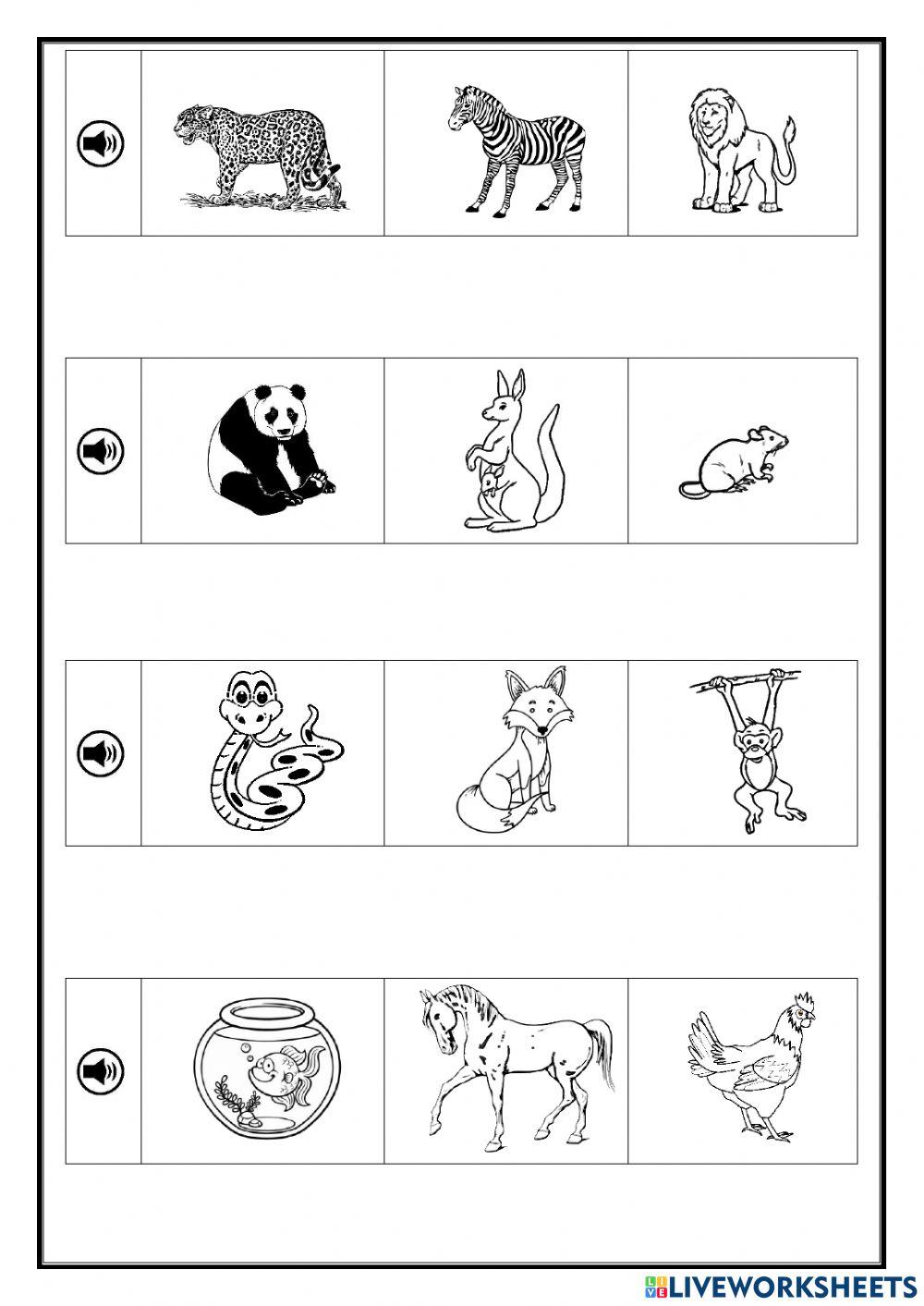 unit 4 (at the zoo) online exercise for | Live Worksheets