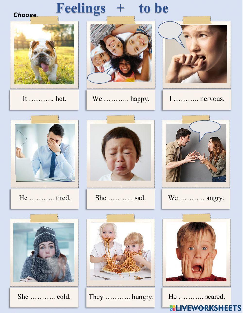 Feelings | Free Interactive Worksheets | 2222278