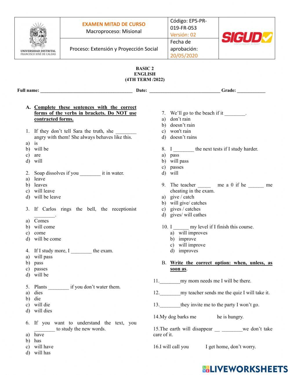 BASIC 2 MIDTERM… | Free Interactive Worksheets | 5369149
