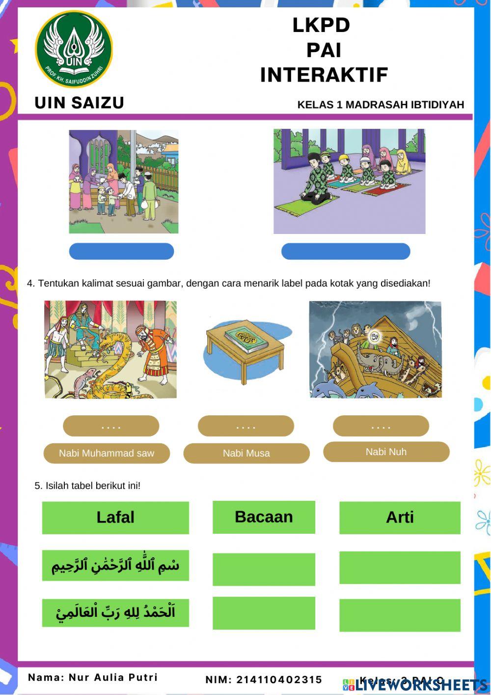 Lkpd pai interaktif exercise | Live Worksheets