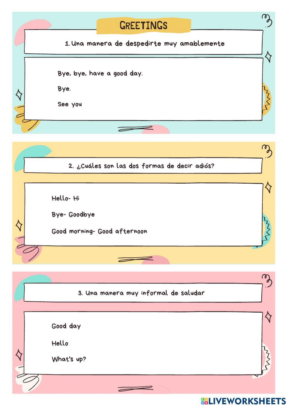 English Conversation worksheet | Live Worksheets