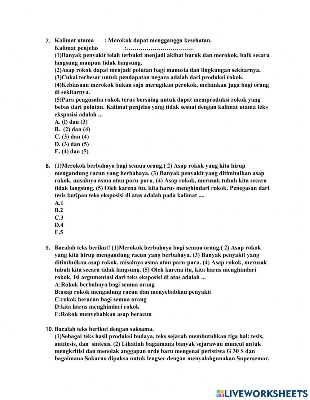 Pas 22 worksheet | Live Worksheets