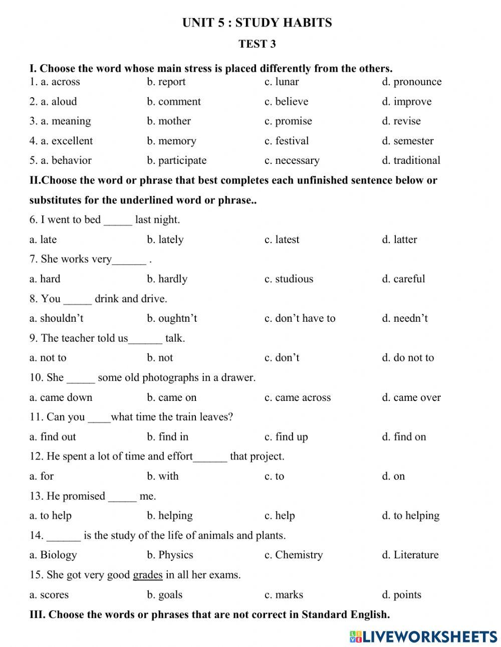 G8-u5-T3-mlh-TN worksheet | Live Worksheets