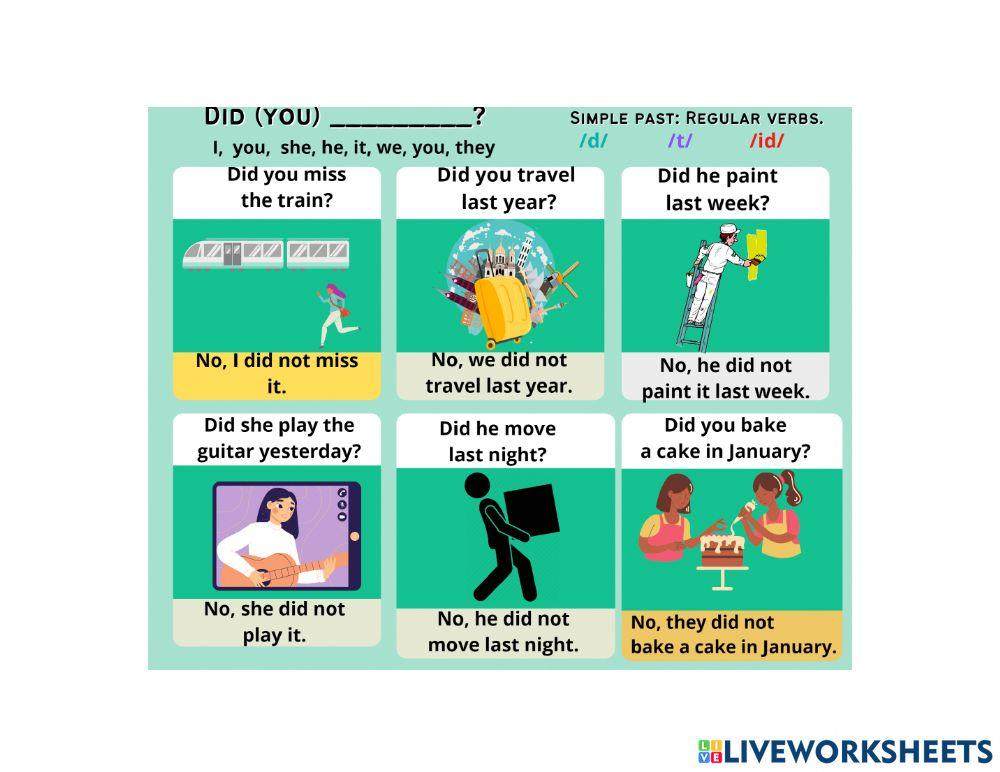 Ed endings simple past | Jenny Hernández | Live