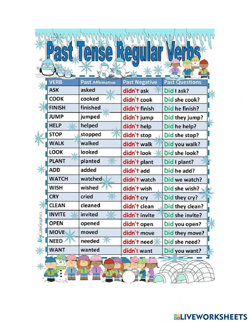 Ed endings simple past | Jenny Hernández | Live