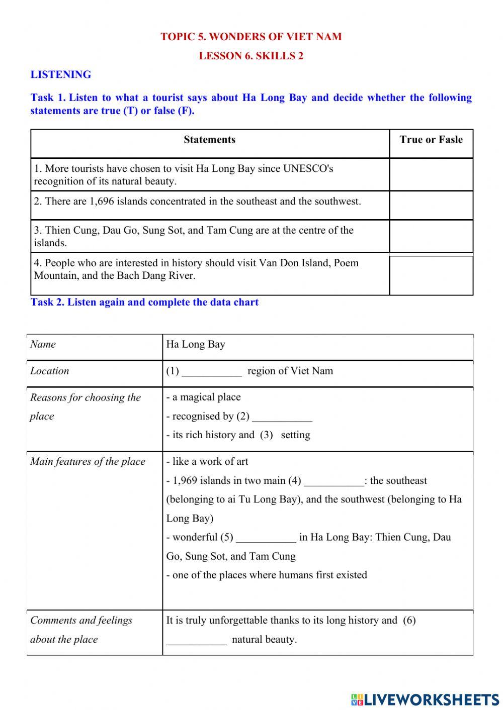 E.9-topic 5-lis… | Free Interactive Worksheets | 2225934
