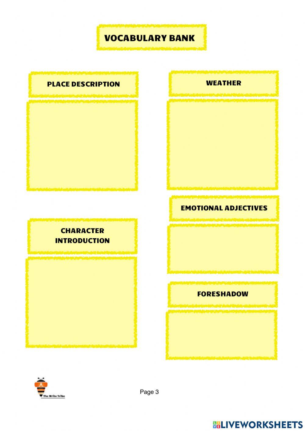 P2-3 Intense Writing Workshop Day 4 worksheet | Live Worksheets
