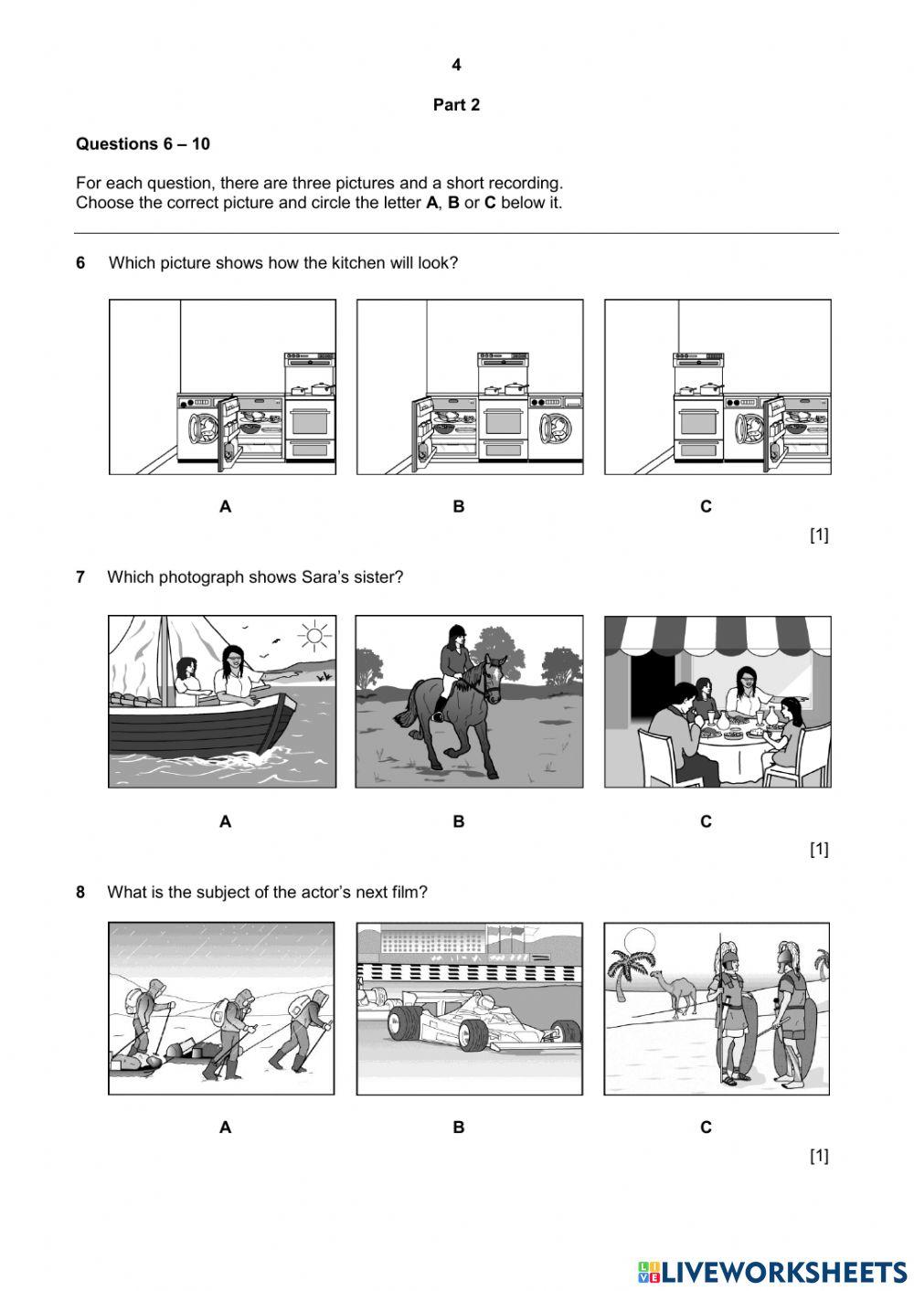 2226762 | ENGLISH AS A SECOND LANGUAGE- Paper 3 Listening