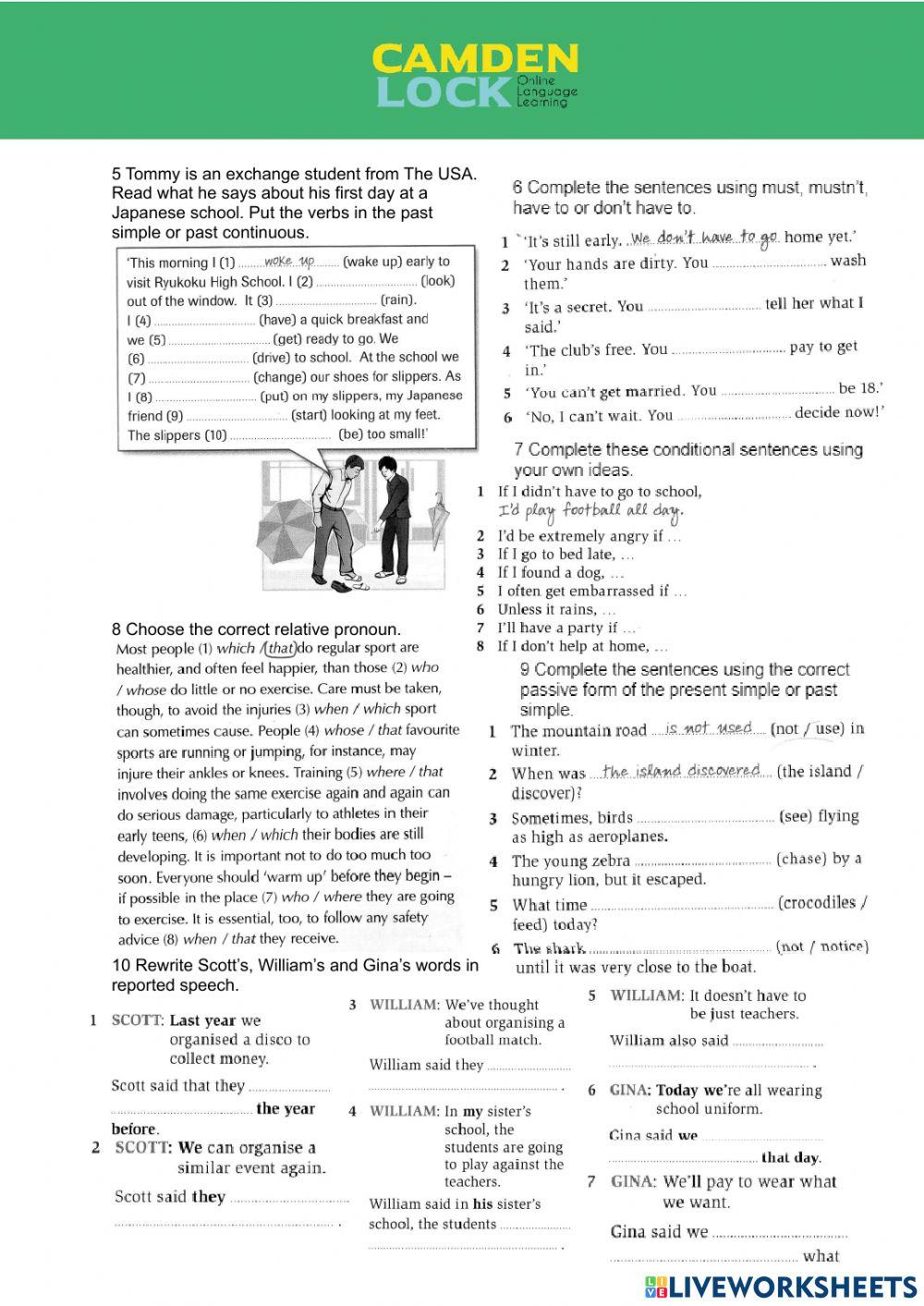 Camden lock - pet worksheet | Live Worksheets