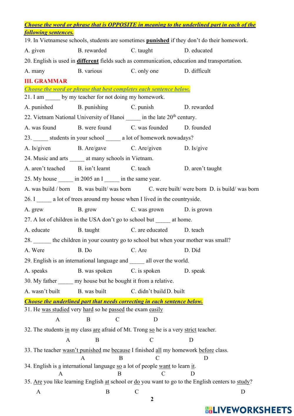 2226908 | G7-review unit 6 tn50c | luavu