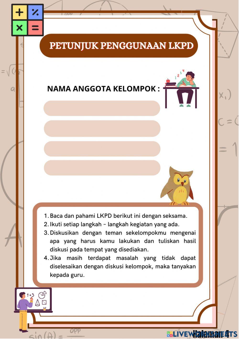 Lkpd splsv 2227043 | Lidia Yuspira | Live Worksheets