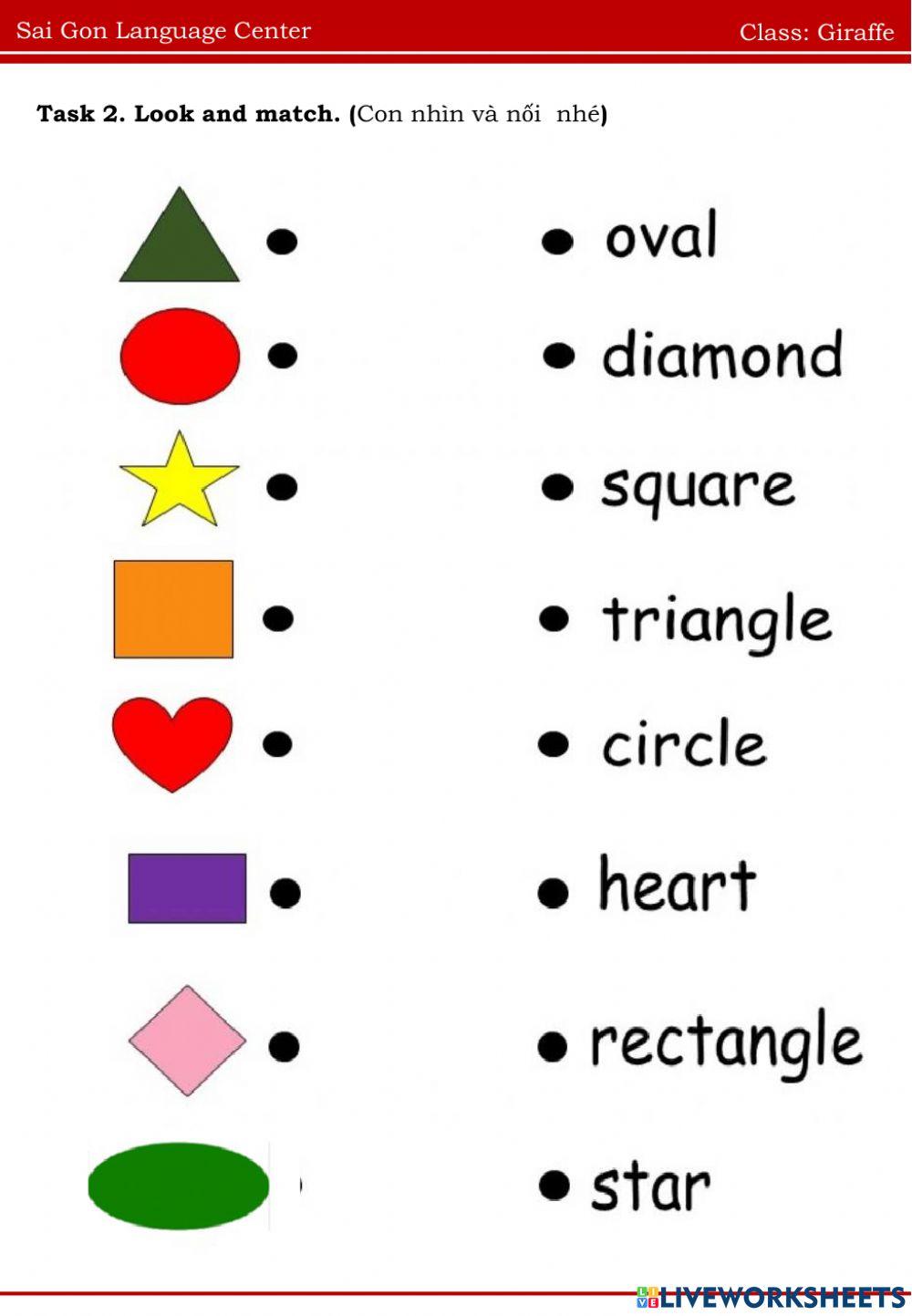 A4. Review Shape worksheet | Live Worksheets