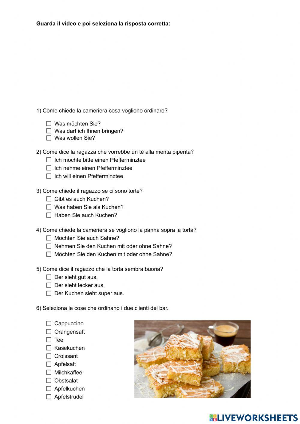 2227708 | Im Cafè bestellen | francesca | LiveWorksheets