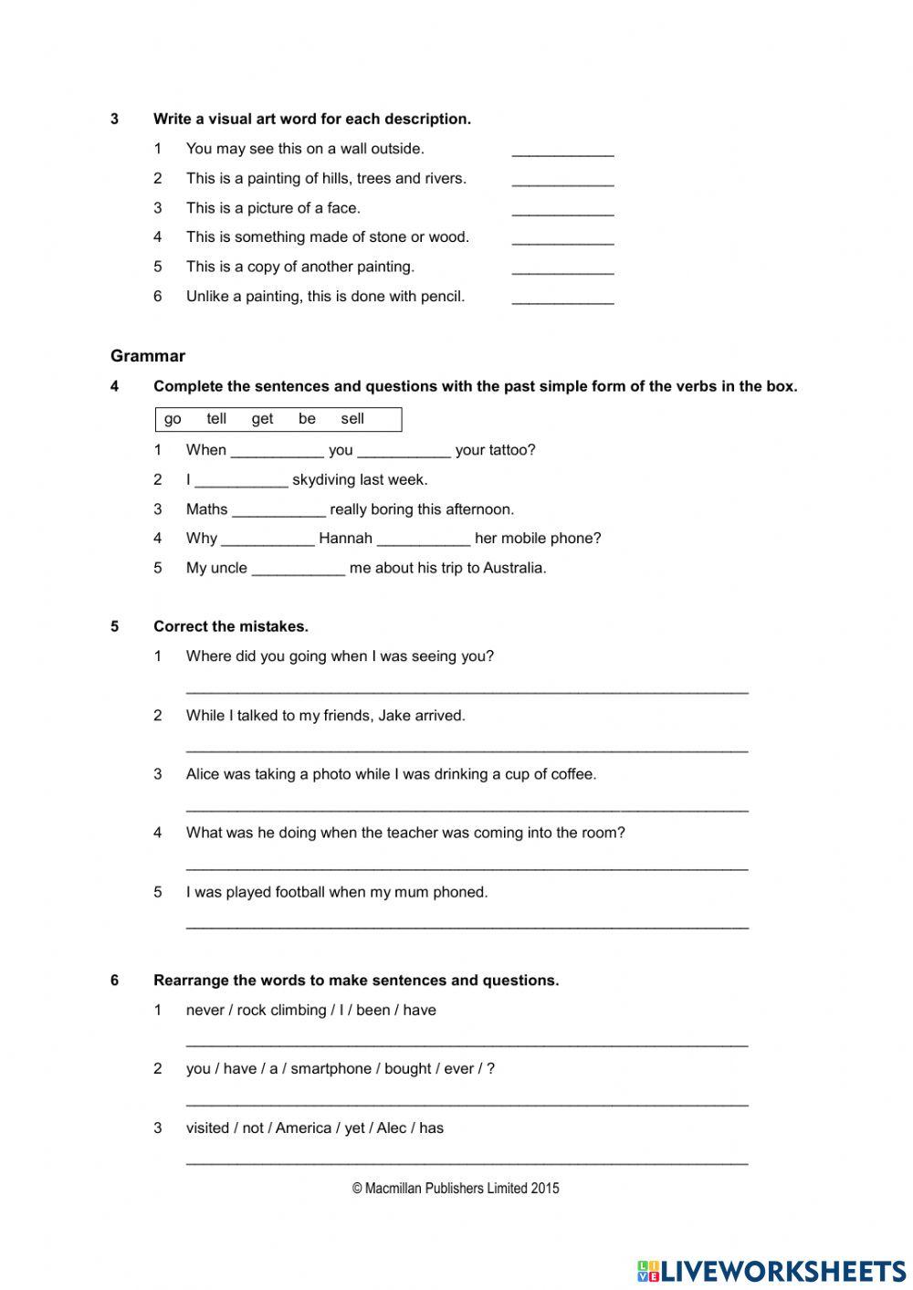 3º Eso 1ª Evaluación English Online Exercise For Live Worksheets
