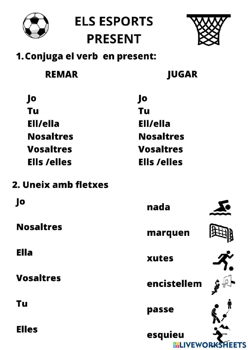 Els esports present worksheet | Live Worksheets