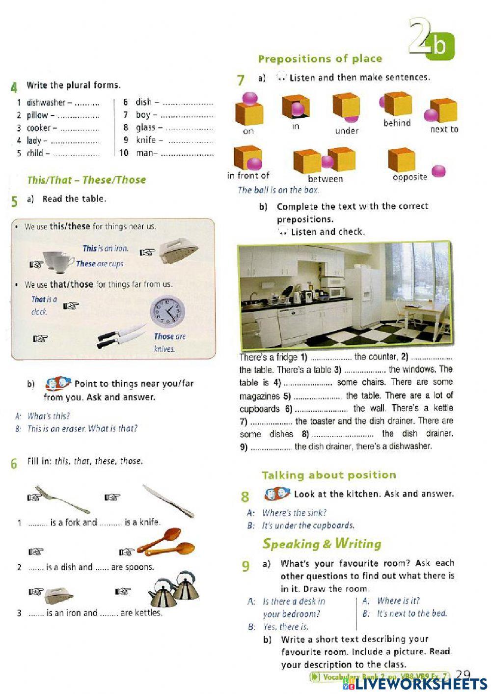 Prime time 1 SB 29 Prepositions of place worksheet | Live Worksheets