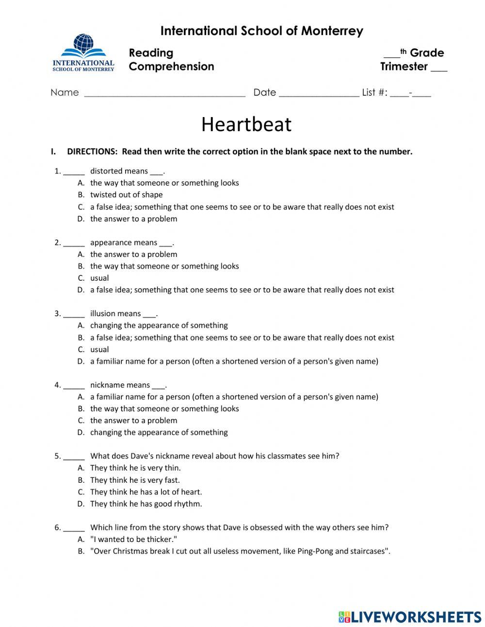 7-RC Heart | Free Interactive Worksheets | 2228979