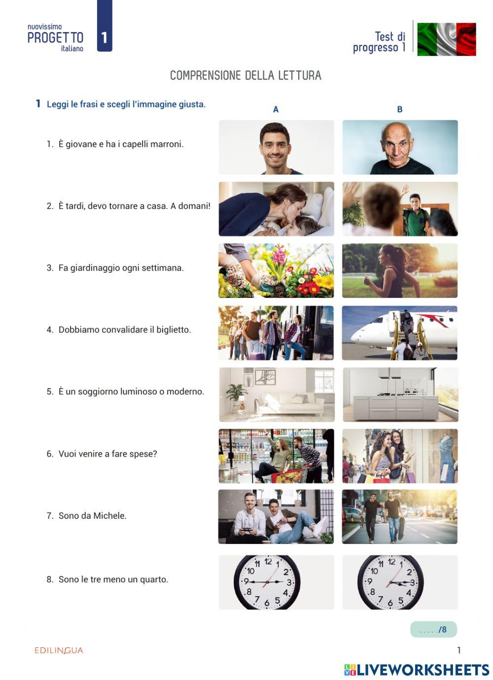 VERIFICA DI ITALIANO . COMPRENSIONE ORALE- SCRITTA E PROD. SCRITTA ...