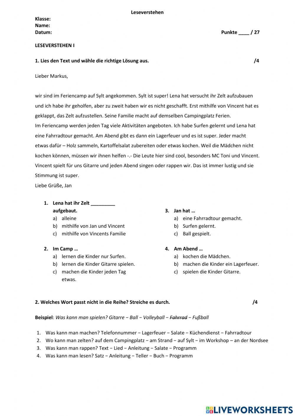 7.r-test 1 online exercise for | Live Worksheets