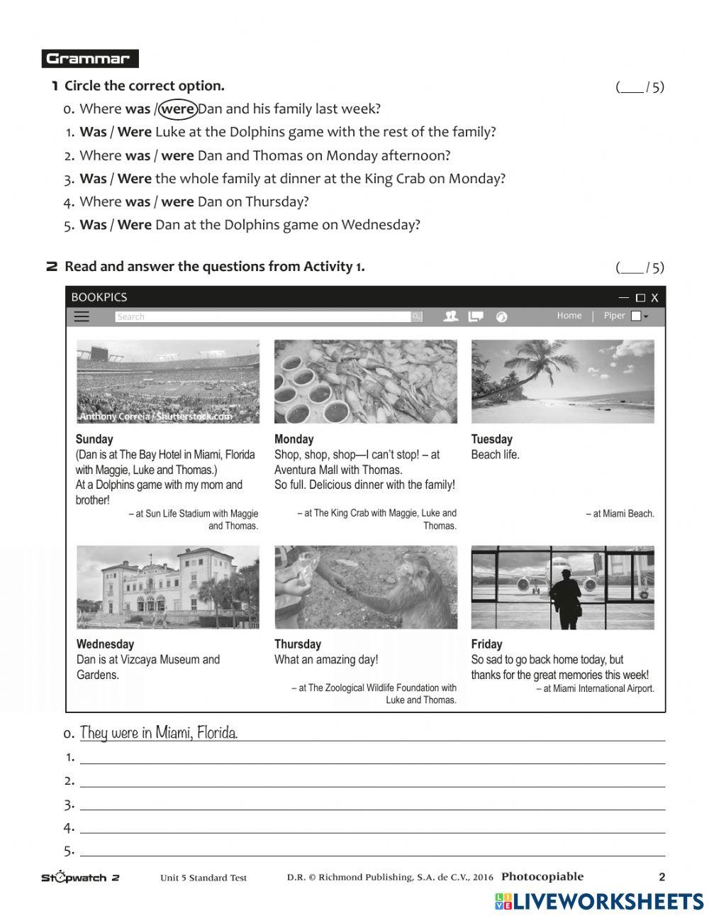 STOPWATCH 2 UNIT 5 2470294 | chaturb | Live Worksheets