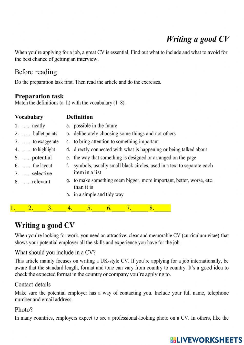 5365046 | How to write a good CV | Kristina_R