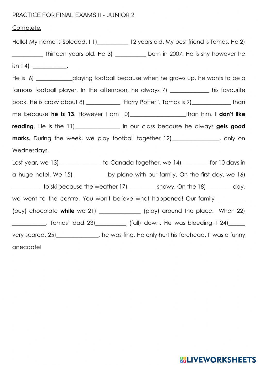 Use of English Practice II worksheet | Live Worksheets