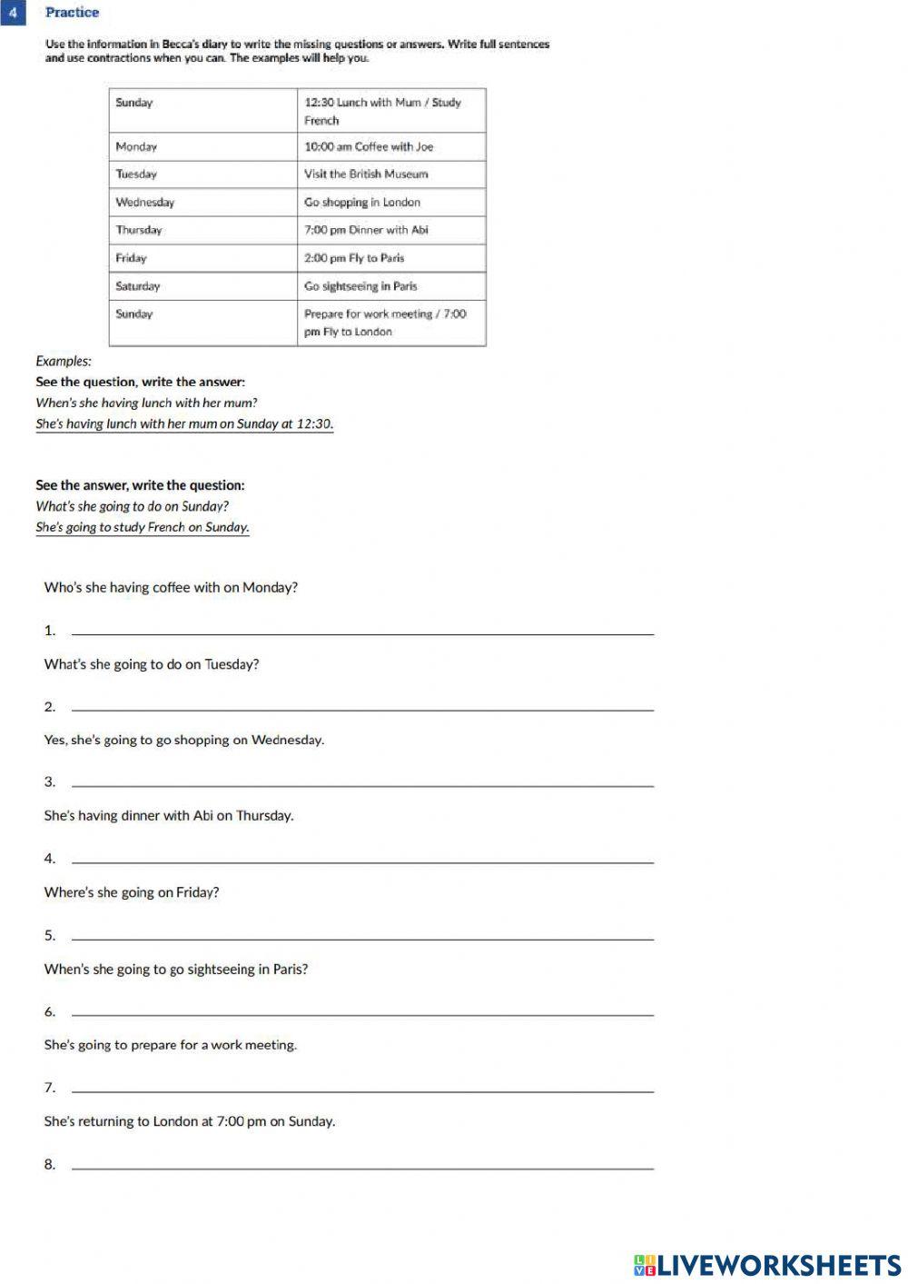 Calendar practice worksheet | Live Worksheets
